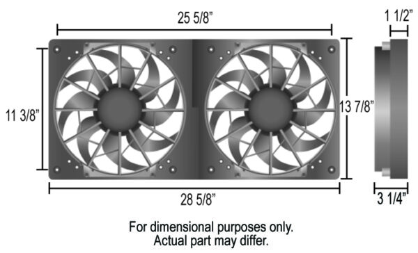 Powerpack – High Output Dual 12” Electric RAD Fan/Plastic Shroud Kit ...